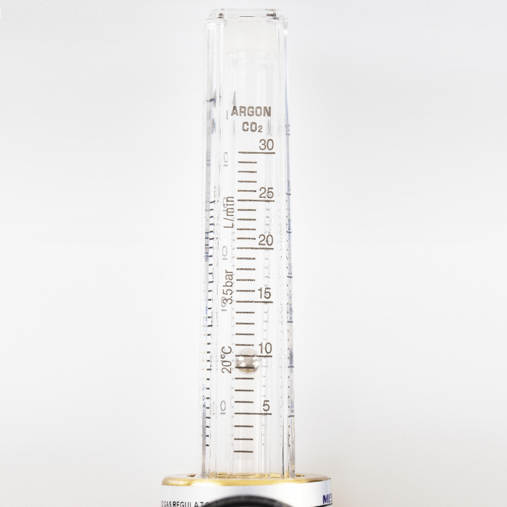Messer Argon Co2 Druckminderer mit Flowmeter - DB Weissenstein