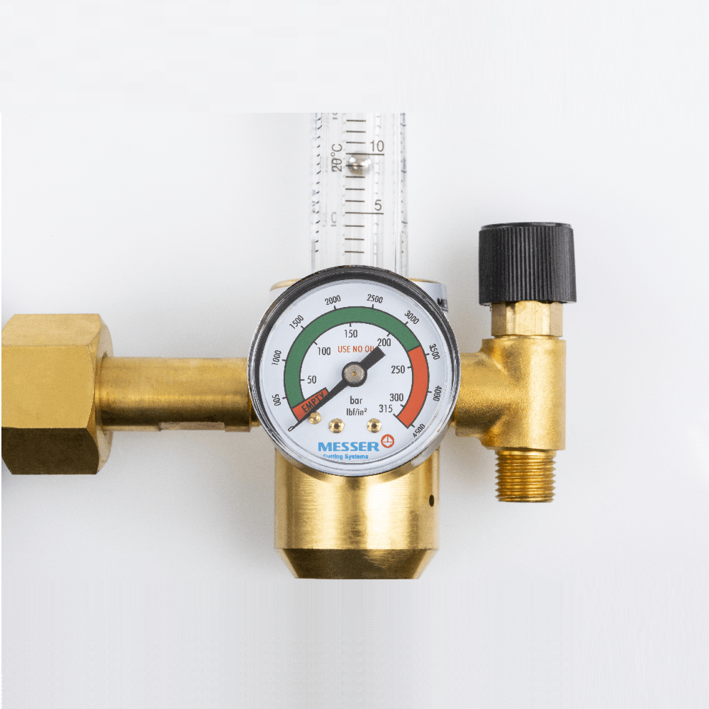 Messer Argon Co2 Druckminderer mit Flowmeter - DB Weissenstein