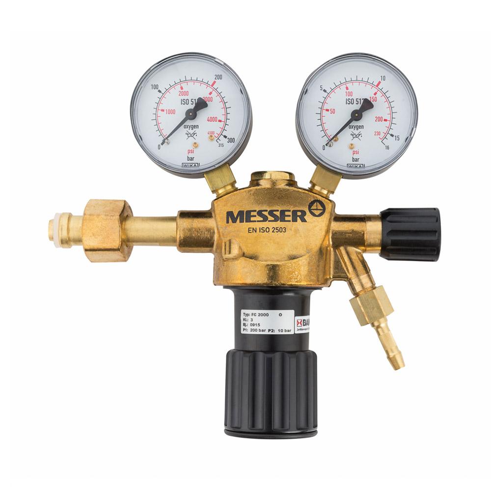Messer Argon Co2 Druckminderer mit Flowmeter - DB Weissenstein